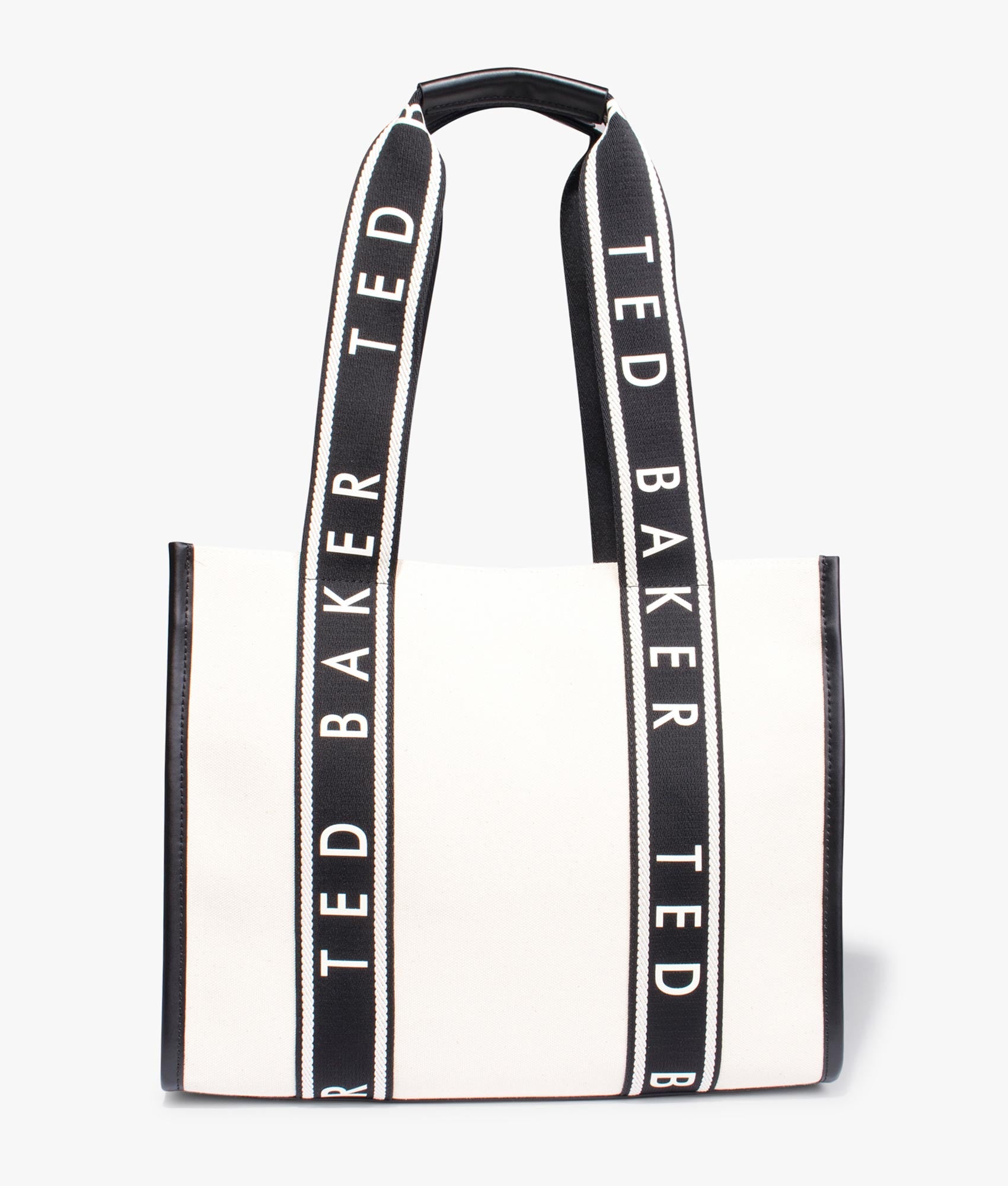 Georjia branded webbing canvas tote in white | Ted Baker | EQVVS WOMEN