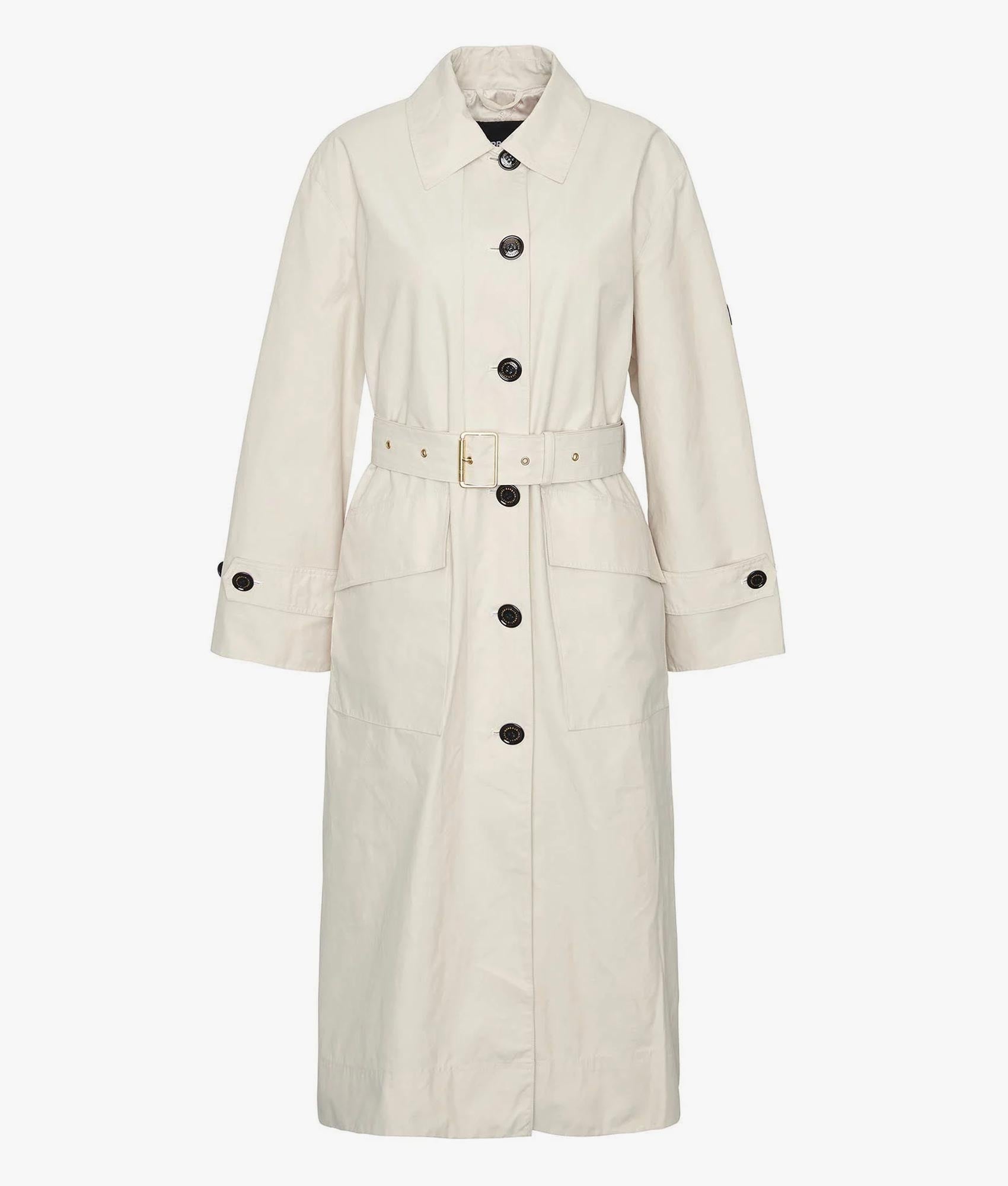 Aldrin showerproof coat in blanc | Barbour International | EQVVS WOMEN