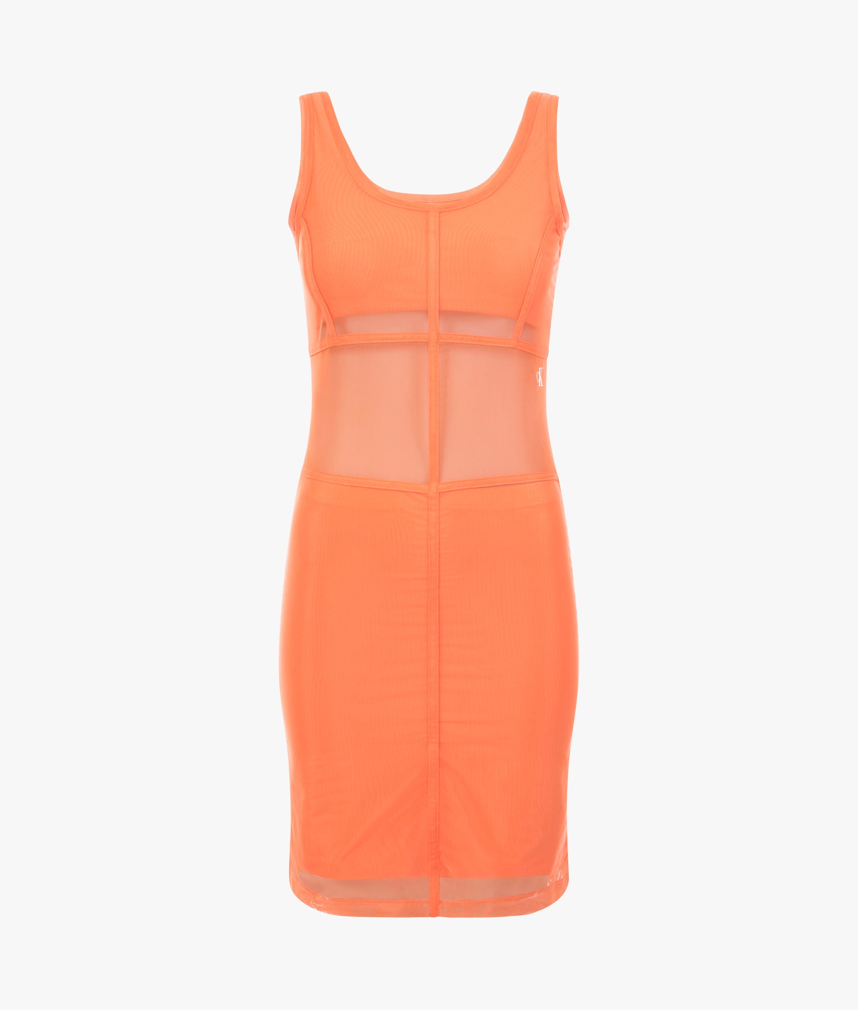 Calvin Klein Jeans | Mesh tank dress in summer squash | EQVVS Womens