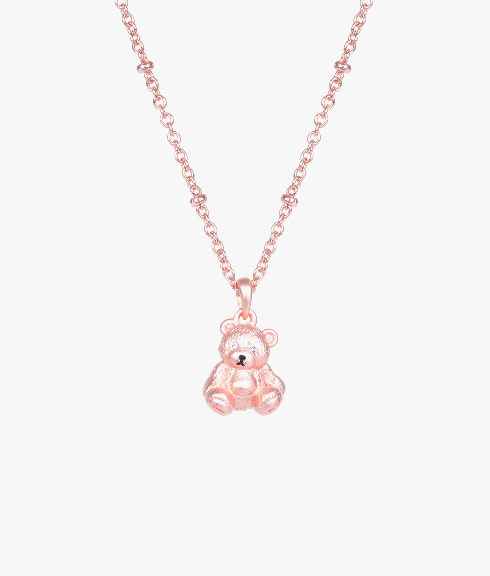 Ted Baker Jewellery | Tennah teddy bear pendant in brushed rose gold ...