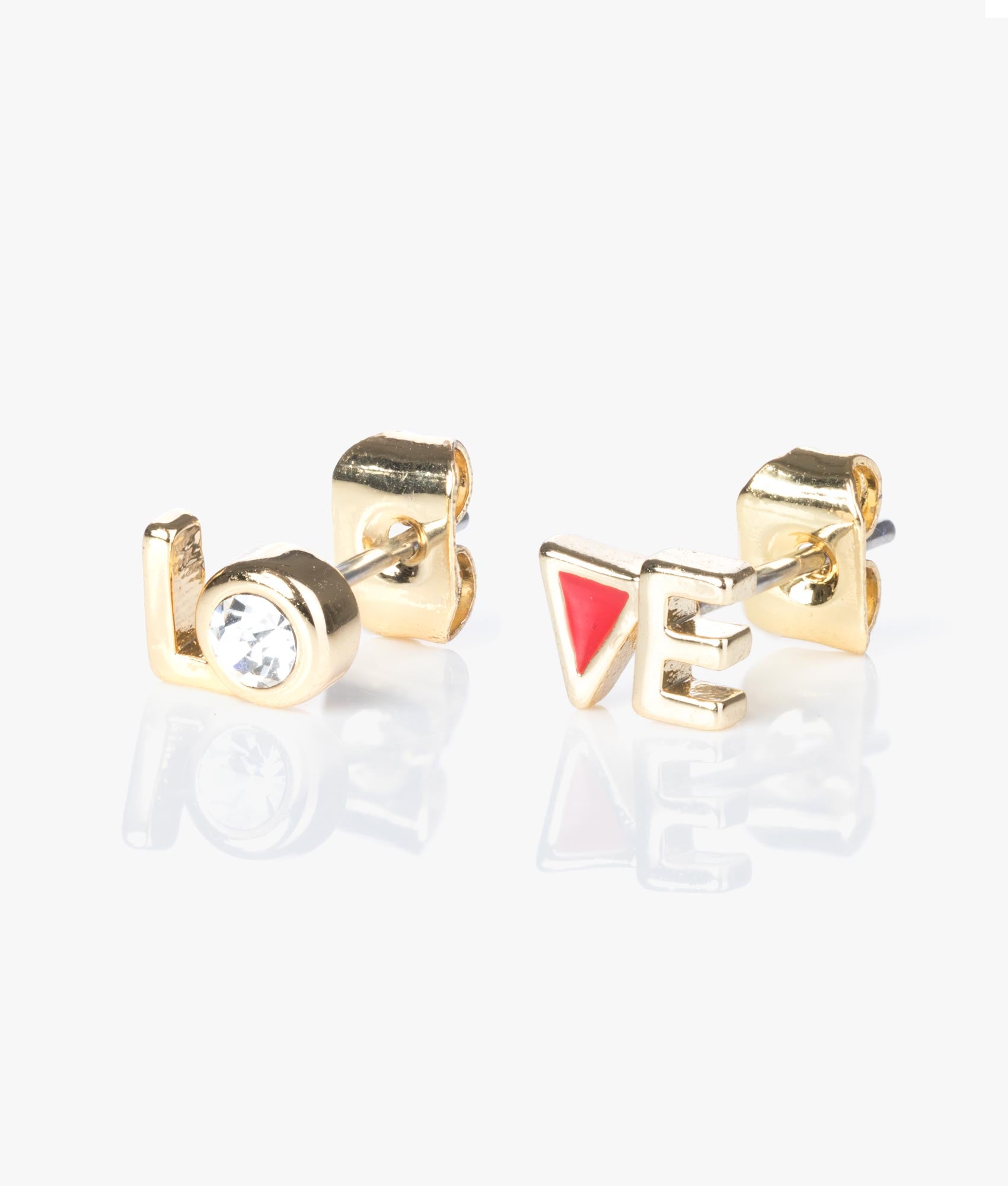 Ted Baker Jewellery | Liinah LO-VE stud earrings in gold | EQVVS Womens