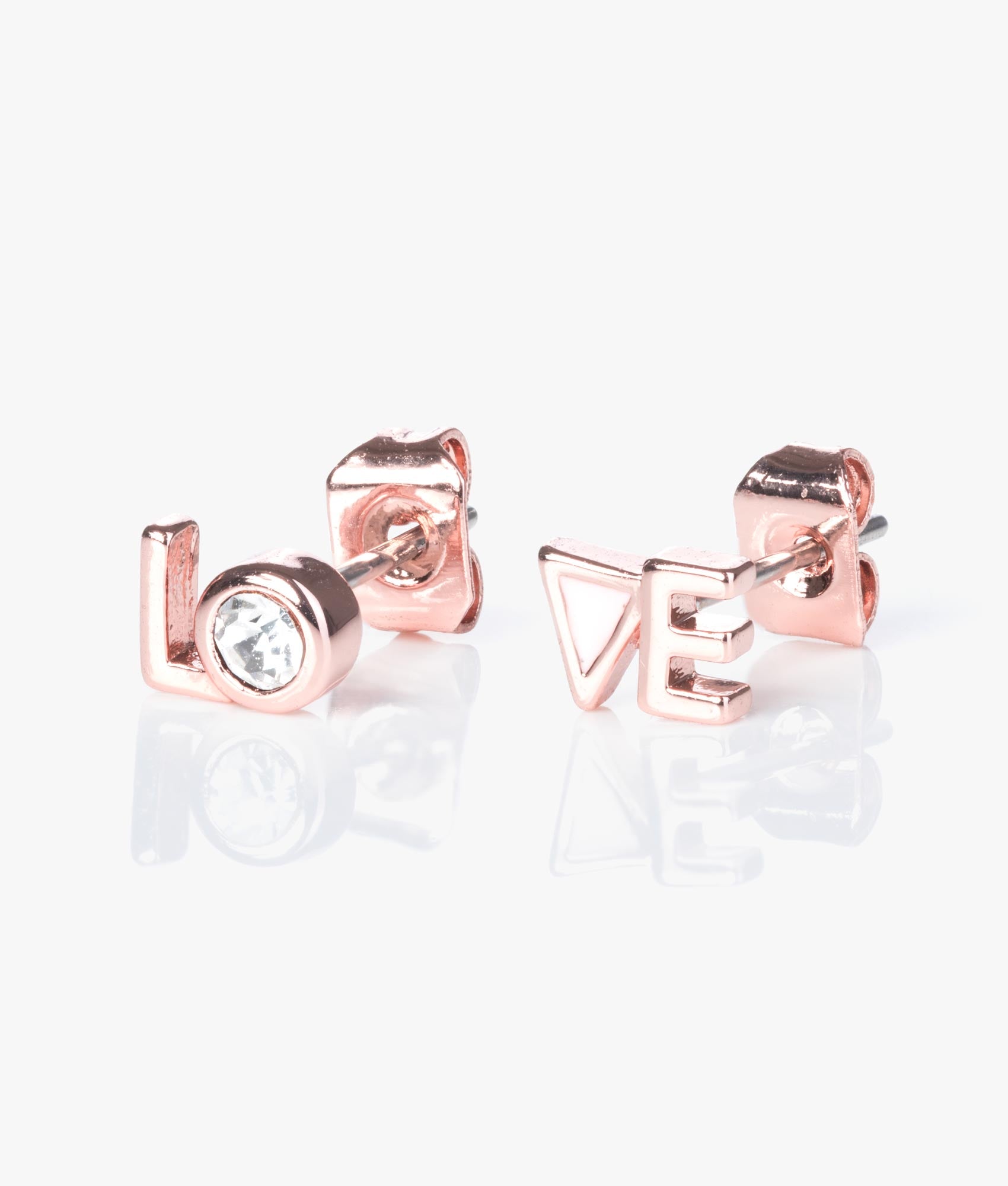 Ted Baker Jewellery | Liinah LO-VE stud earrings in rose gold | EQVVS ...