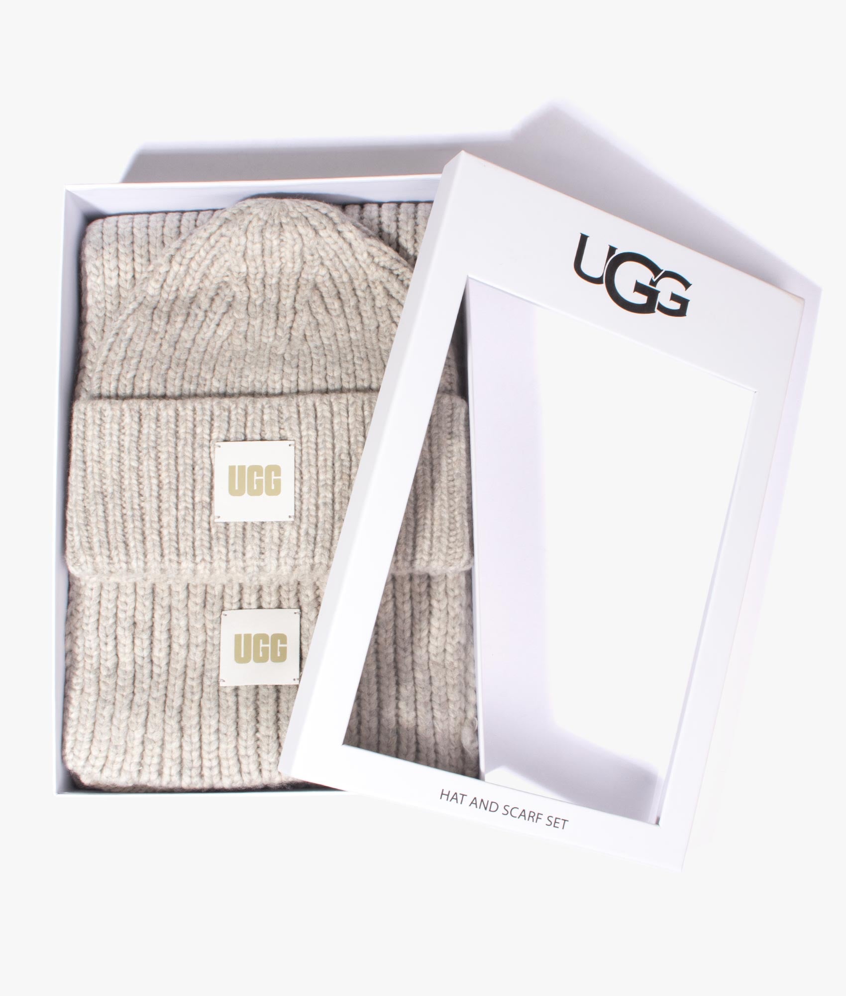Ugg | Chunky rib knit set in light grey | EQVVS Womens